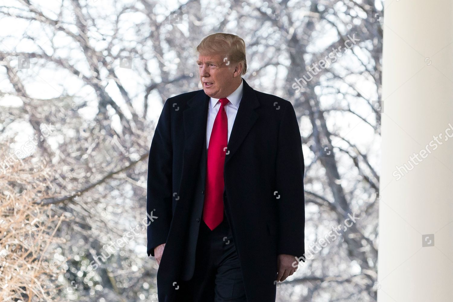 Us President Donald Trump Walks Down Editorial Stock Photo - Stock ...