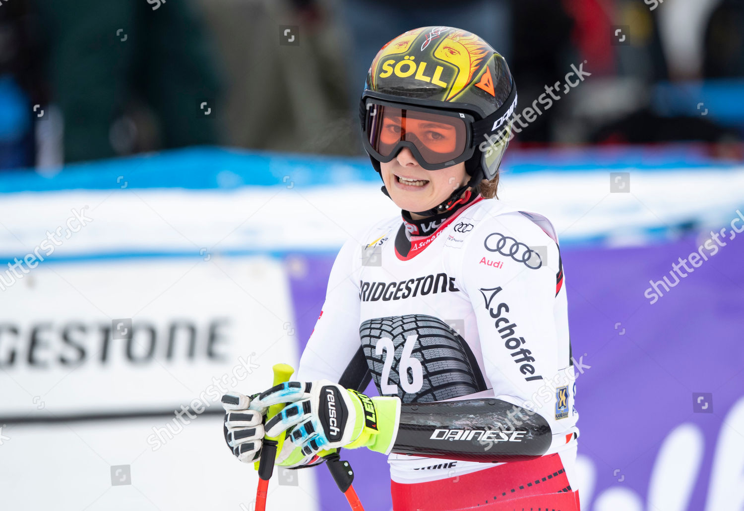Christina Ager Austria Finishes During Womens Editorial Stock Photo ...