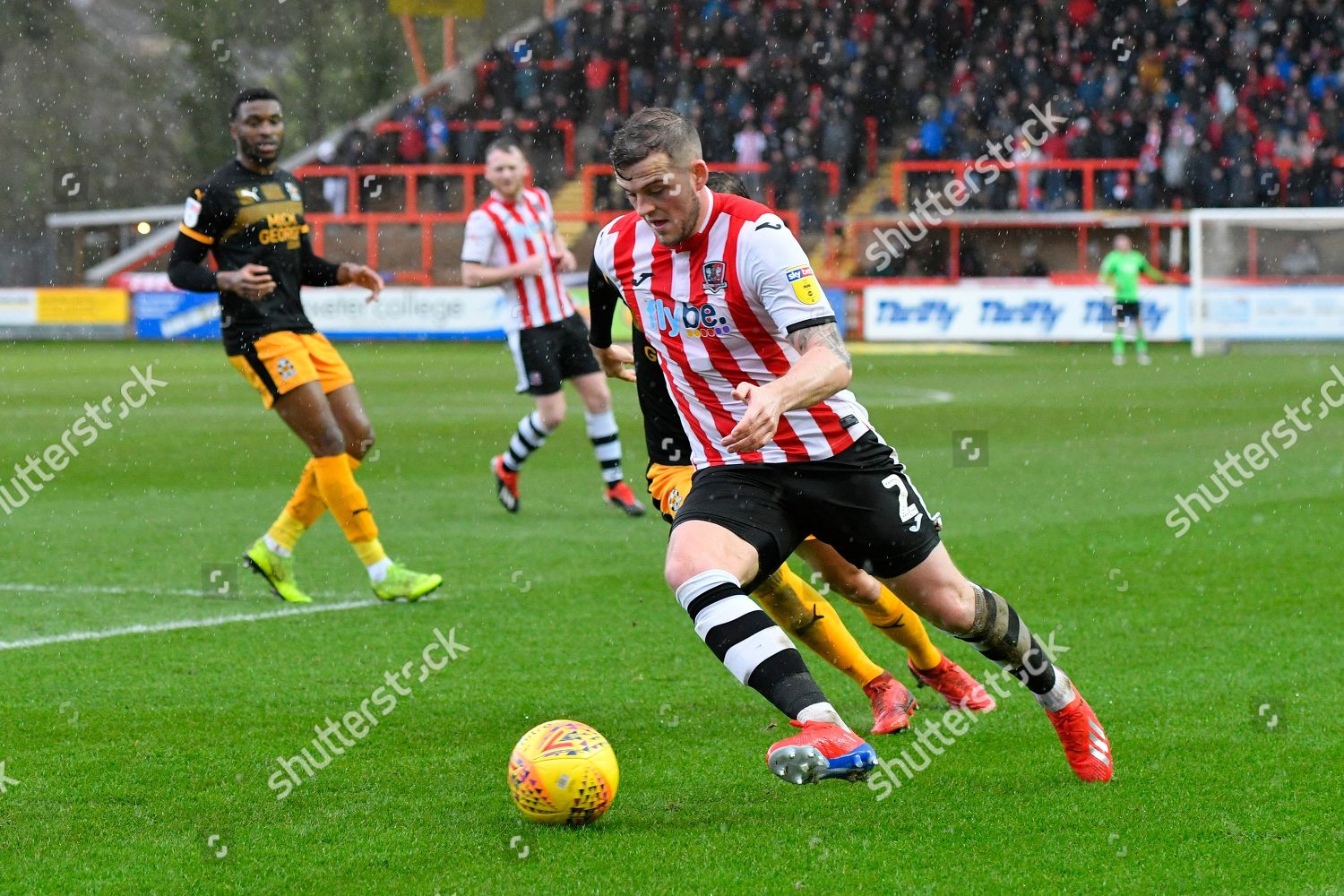 Pierce Sweeney 2 Exeter City During Editorial Stock Photo - Stock Image ...