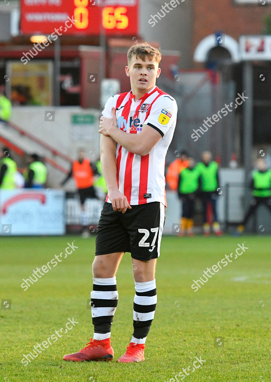 Archie Collins 27 Exeter City During Editorial Stock Photo - Stock ...