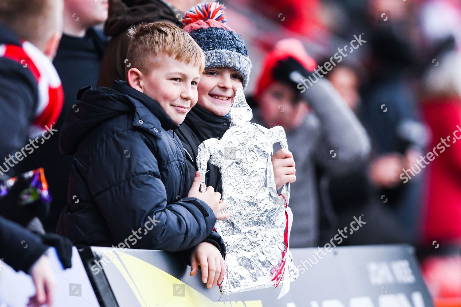Two Young Doncaster Fans Pose Their Editorial Stock Photo - Stock Image ...