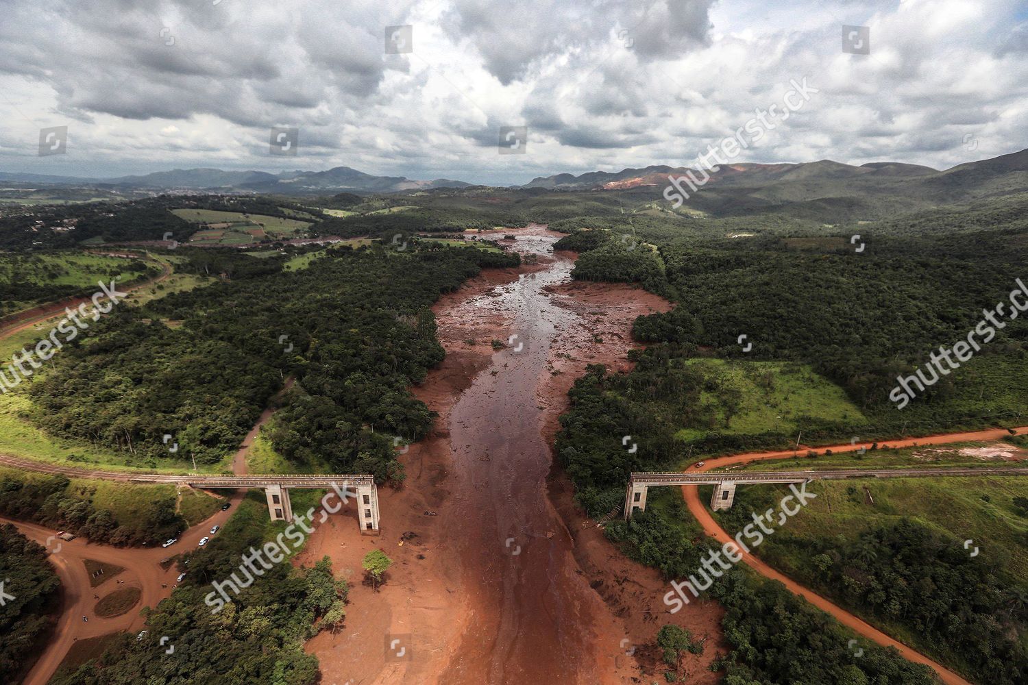 Aerial View Over Mud Waste Disaster Editorial Stock Photo - Stock Image ...