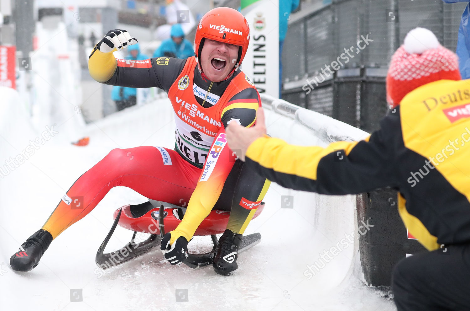 Felix Loch Germany Celebrates First Place Editorial Stock Photo - Stock ...