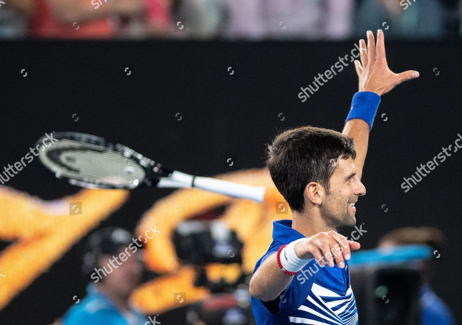 Novak Djokovic Celebrating Victory After Winning Editorial Stock Photo ...