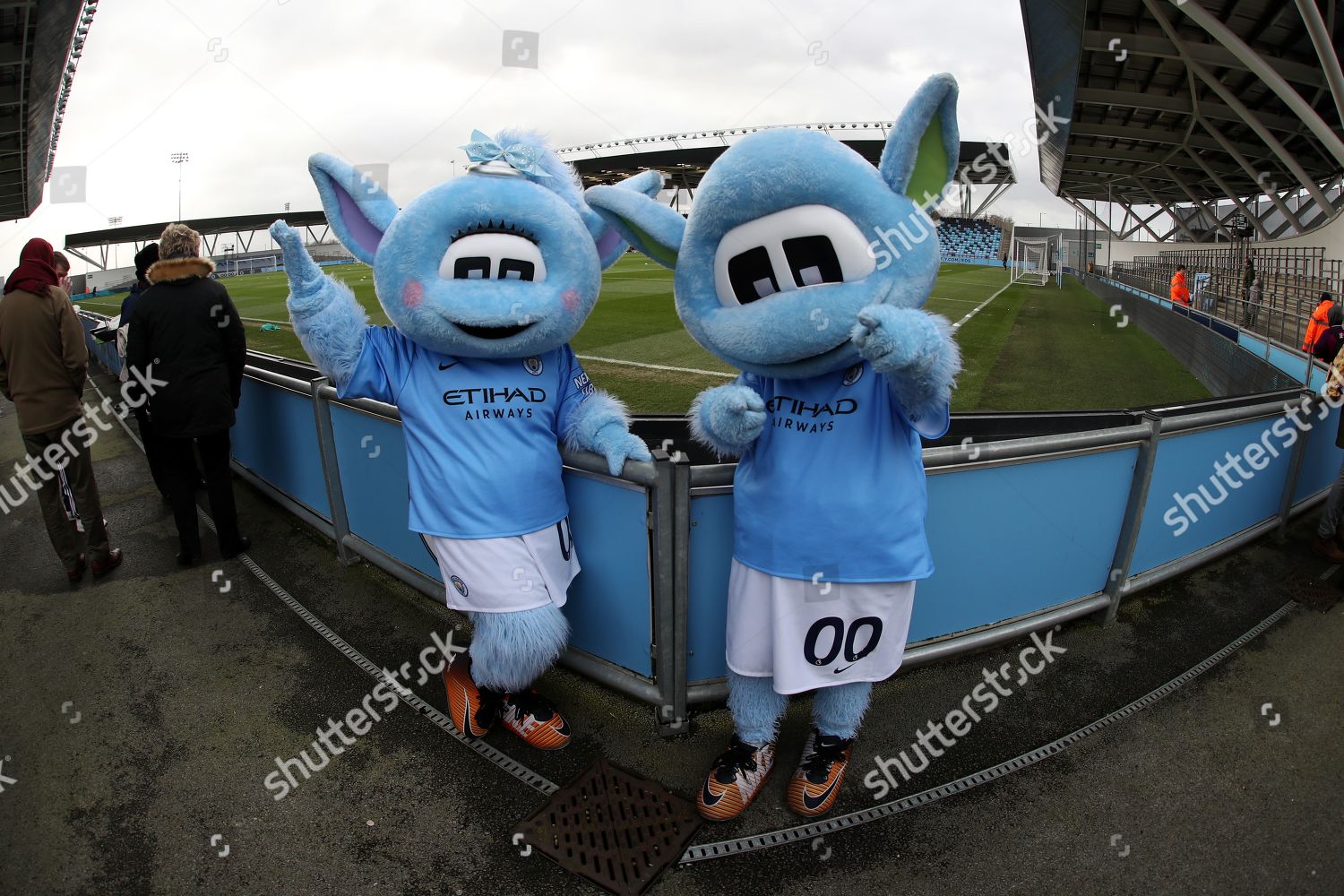 Manchester City Mascots Before Start Match Editorial Stock Photo ...