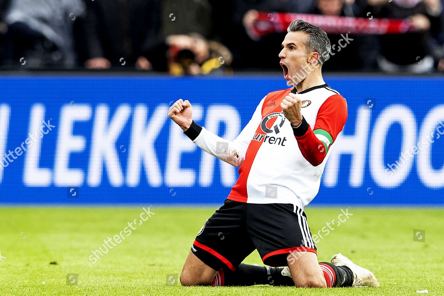 Robin Van Persie Feyenoord Celebrates After Editorial Stock Photo ...