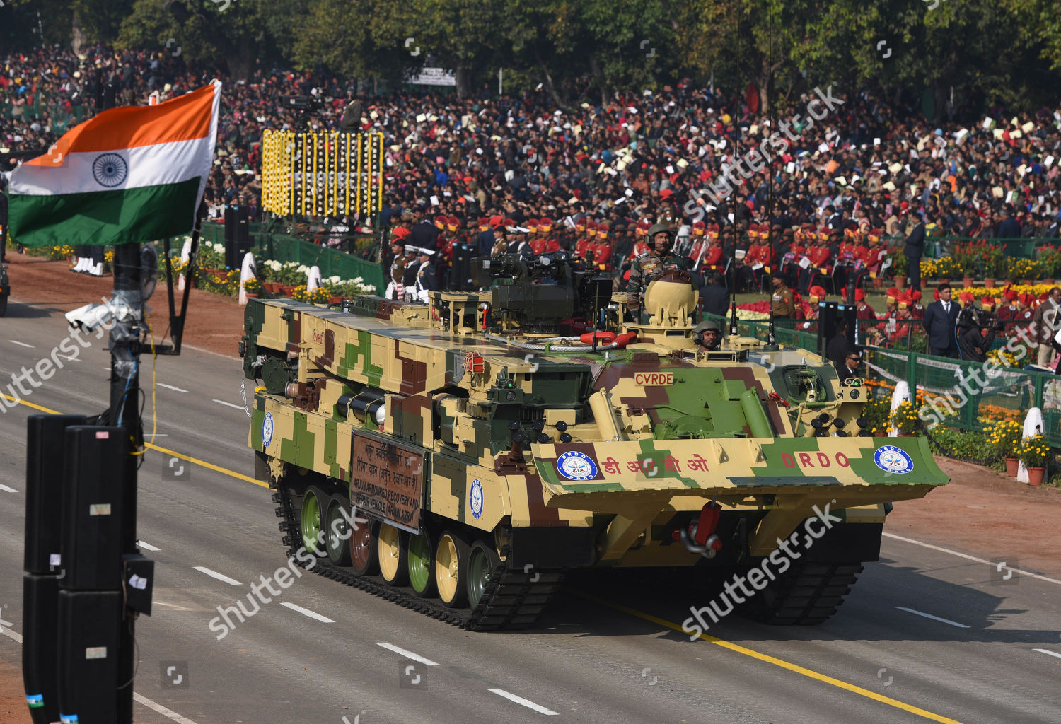 Drdos Arjun Armoured Repair Vehicle Passes Editorial Stock Photo ...
