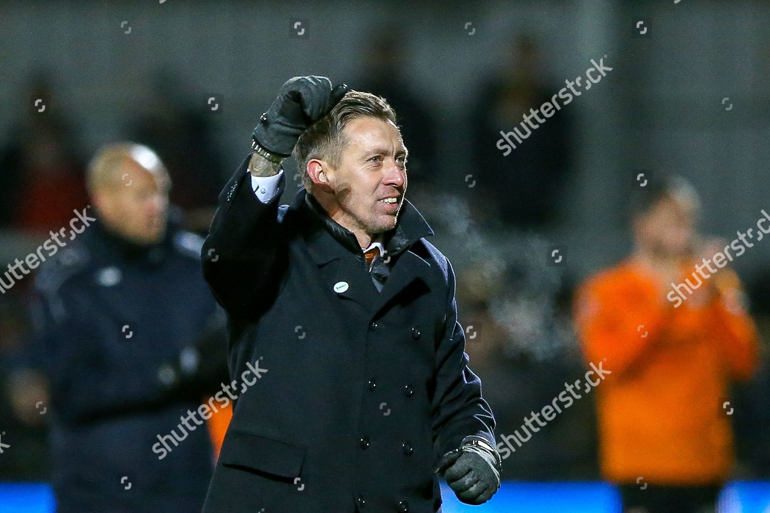 Barnet Manager Darren Currie Celebrates Full Editorial Stock Photo ...