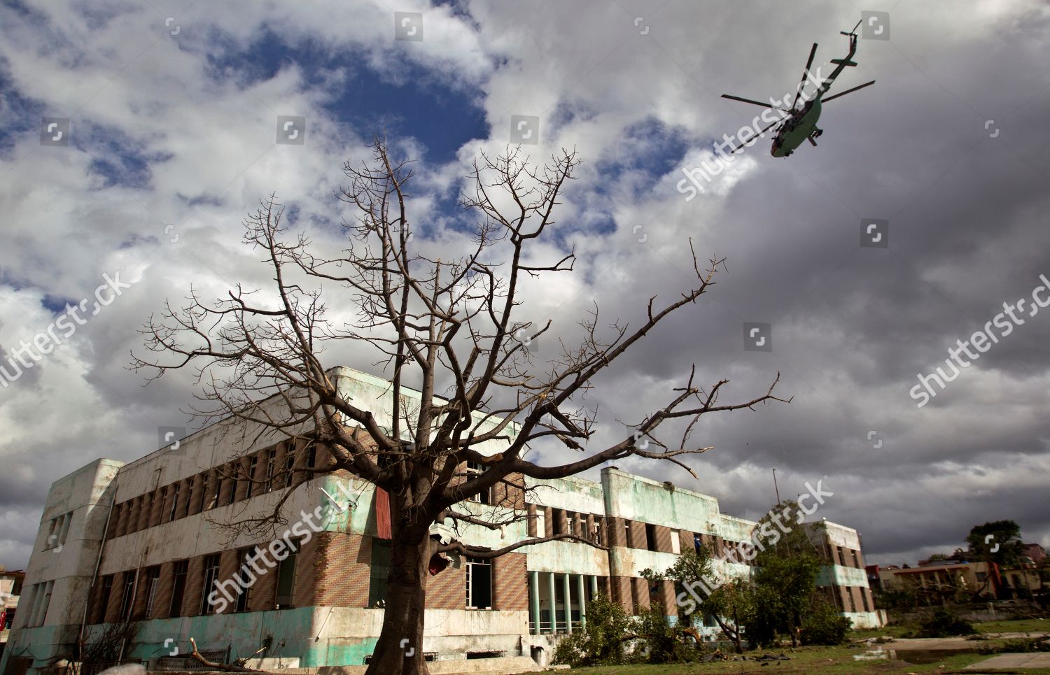 Civil Defense Helicopter Flies Over Areas Editorial Stock Photo - Stock ...