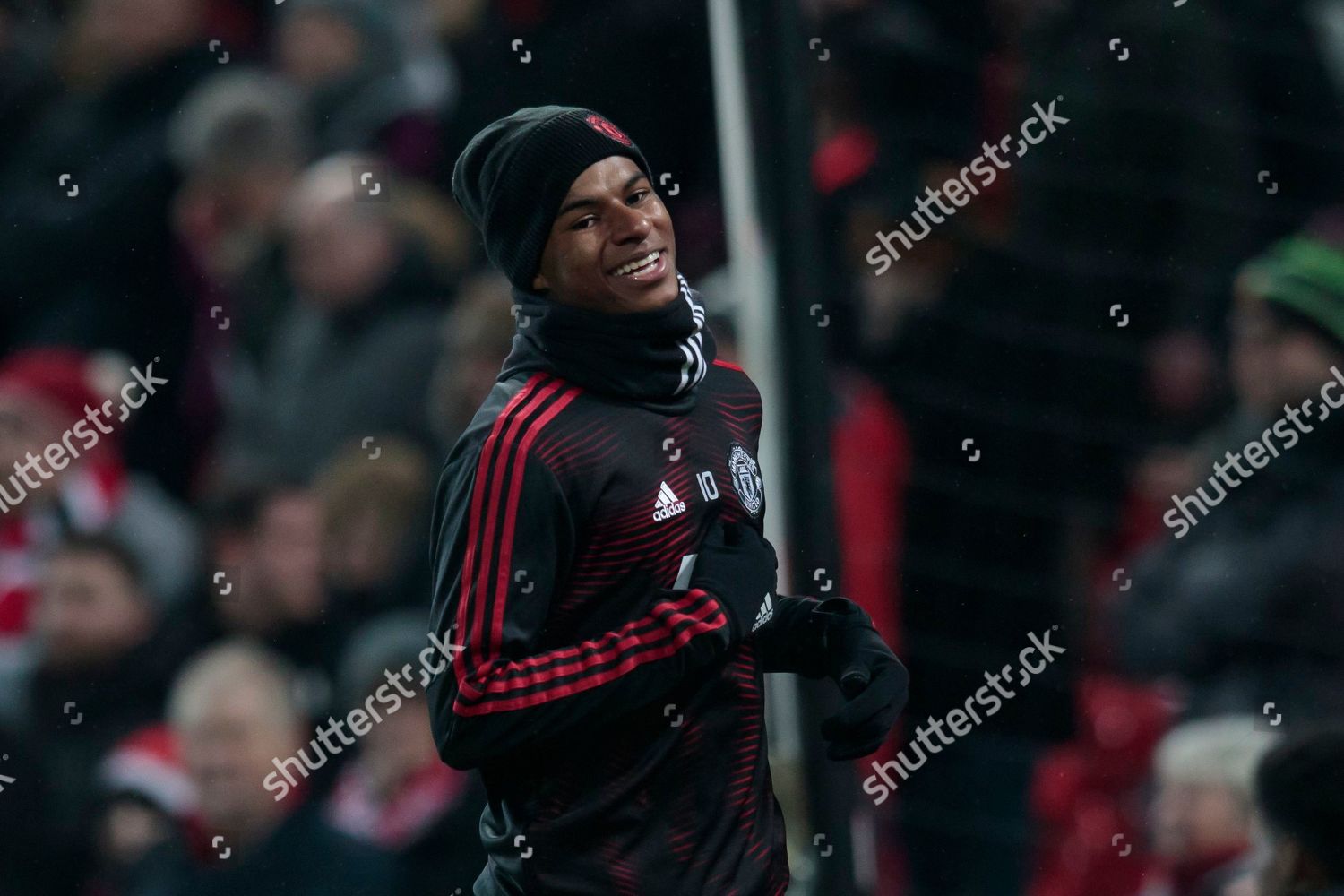 Manchester United Forward Marcus Rashford Smiles Editorial Stock Photo ...