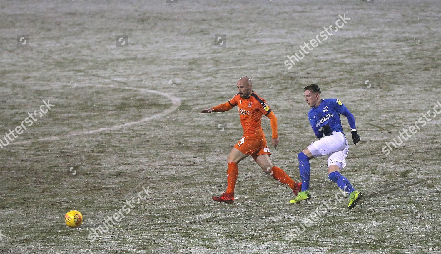 Ronan Curtis Portsmouth Alan Mccormack Luton Editorial Stock Photo ...