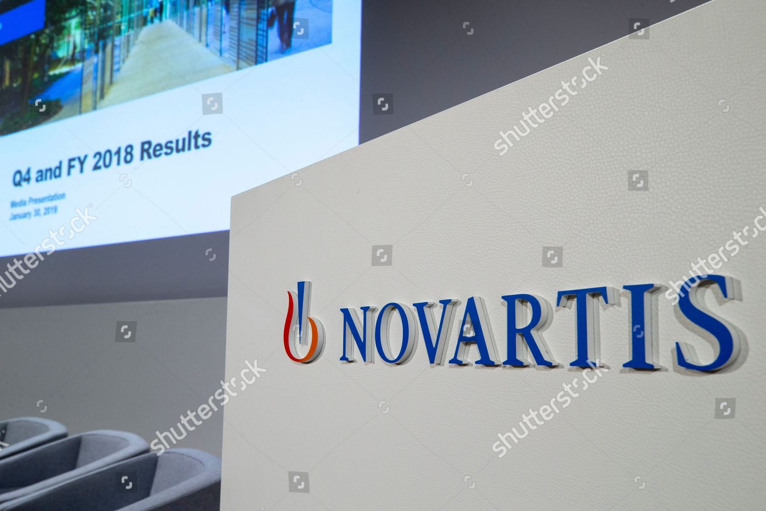 Logo Swiss Pharmaceutical Group Novartis Visible Editorial Stock Photo ...