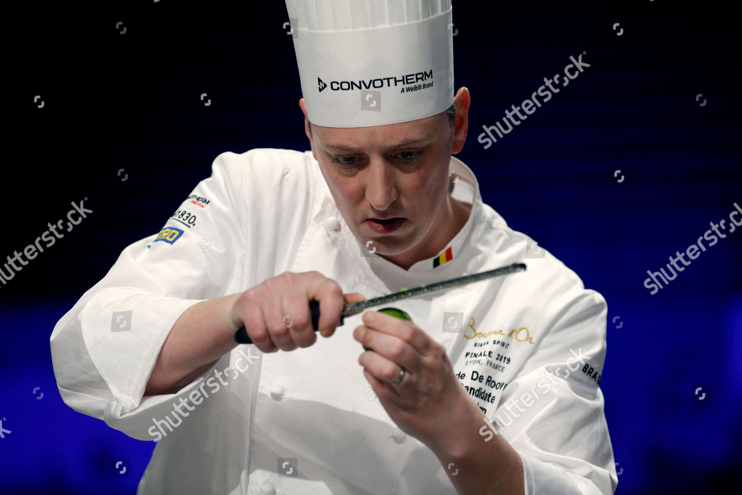 Chef Lode De Roover Belgium Prepares Editorial Stock Photo - Stock ...