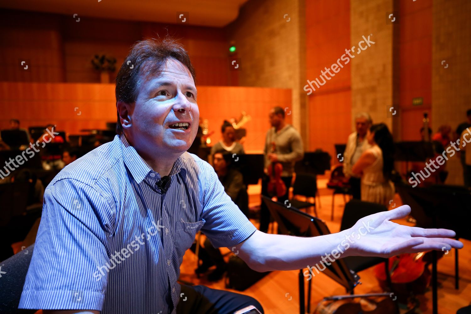 Swiss Conductor Emmanuel Siffert Speaks During Editorial Stock Photo ...