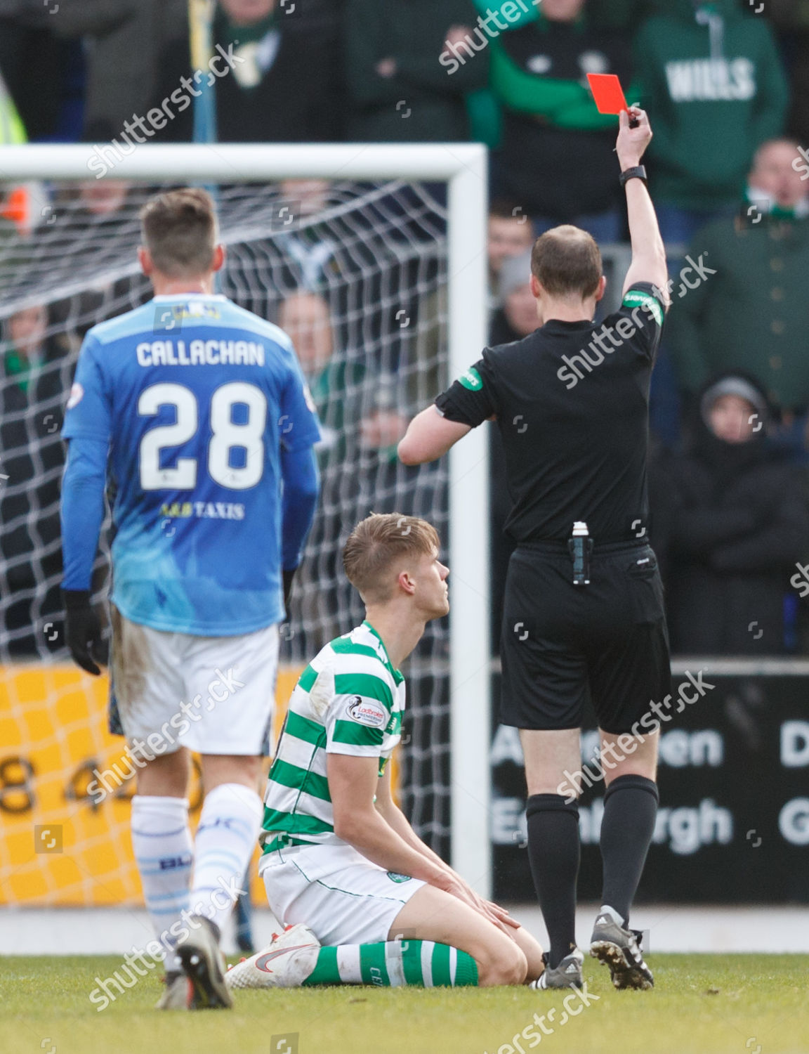 Referee Willie Collum Shows Red Card Editorial Stock Photo - Stock ...