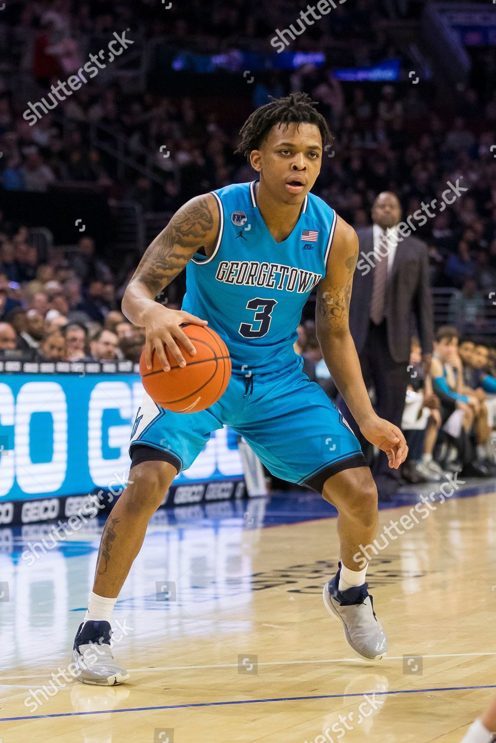 Georgetown Hoyas Guard James Akinjo 3 Editorial Stock Photo - Stock ...