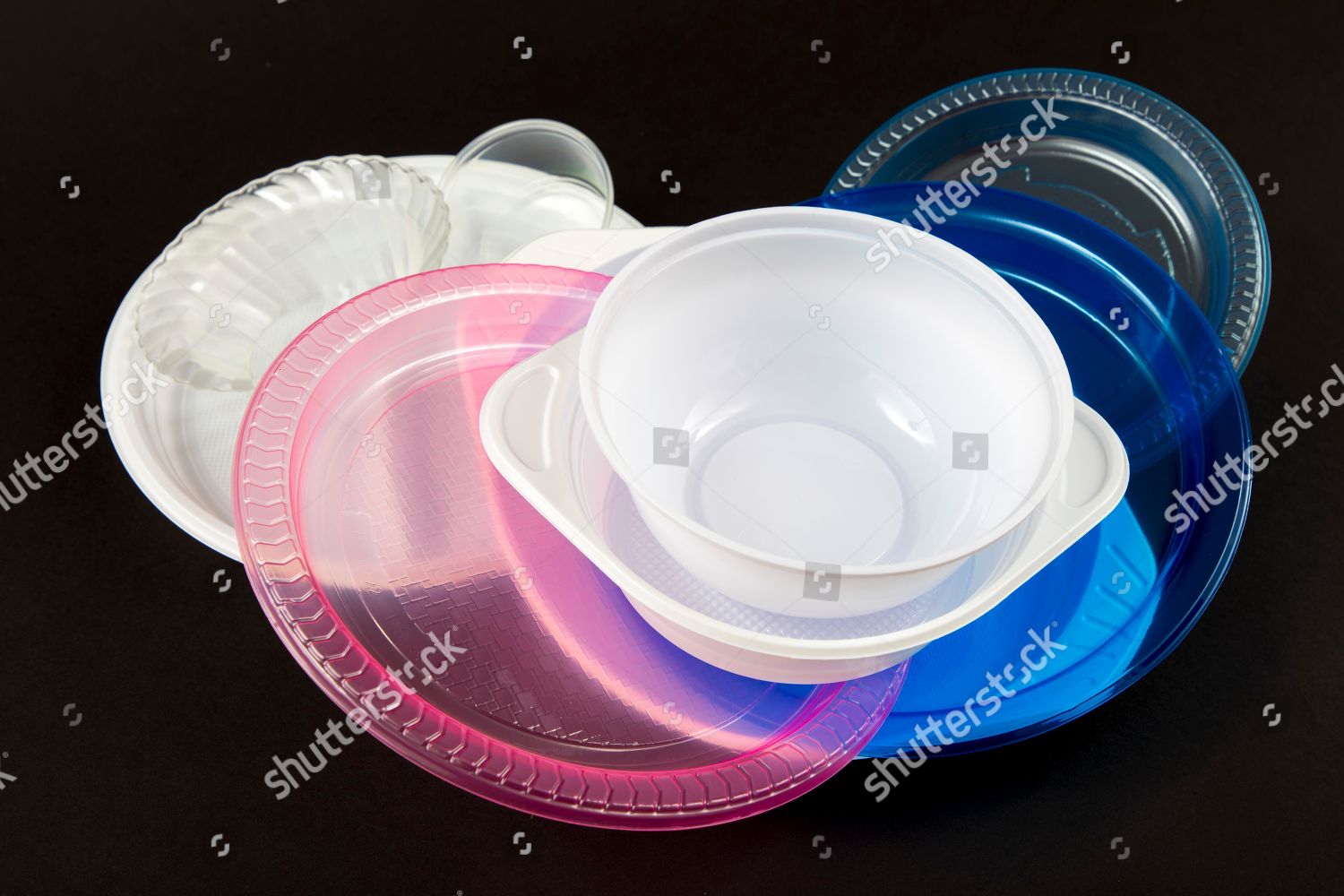 Plastic Plates Plastic Crockery Disposable Crockery Editorial Stock ...