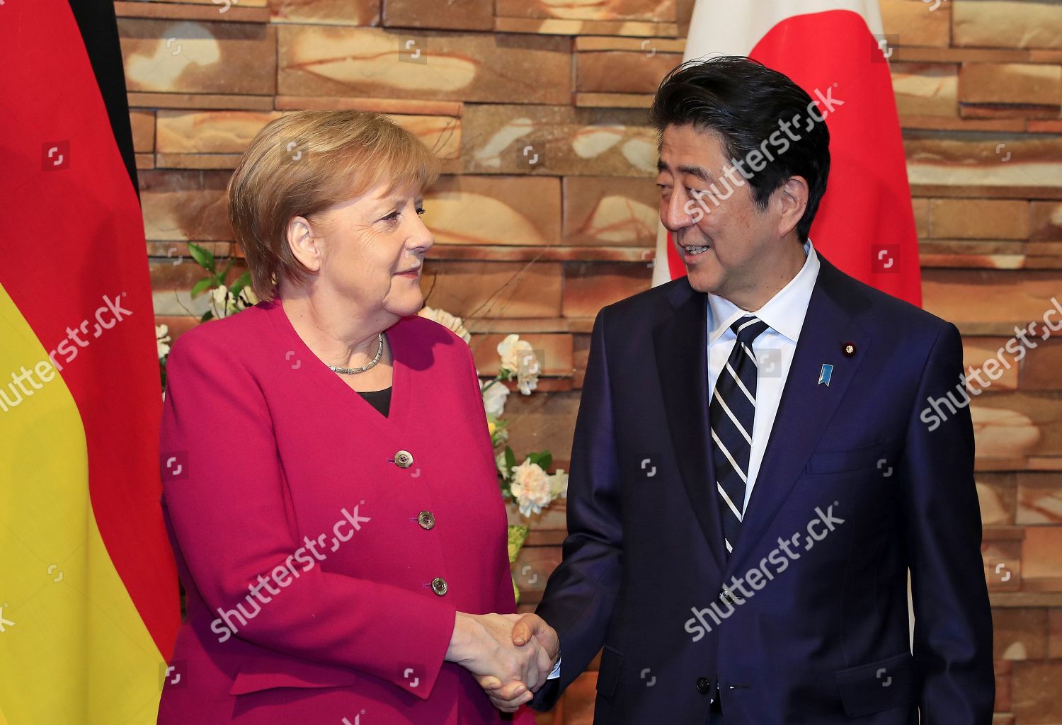 German Chancellor Angela Merkel L Shaking Editorial Stock Photo - Stock ...