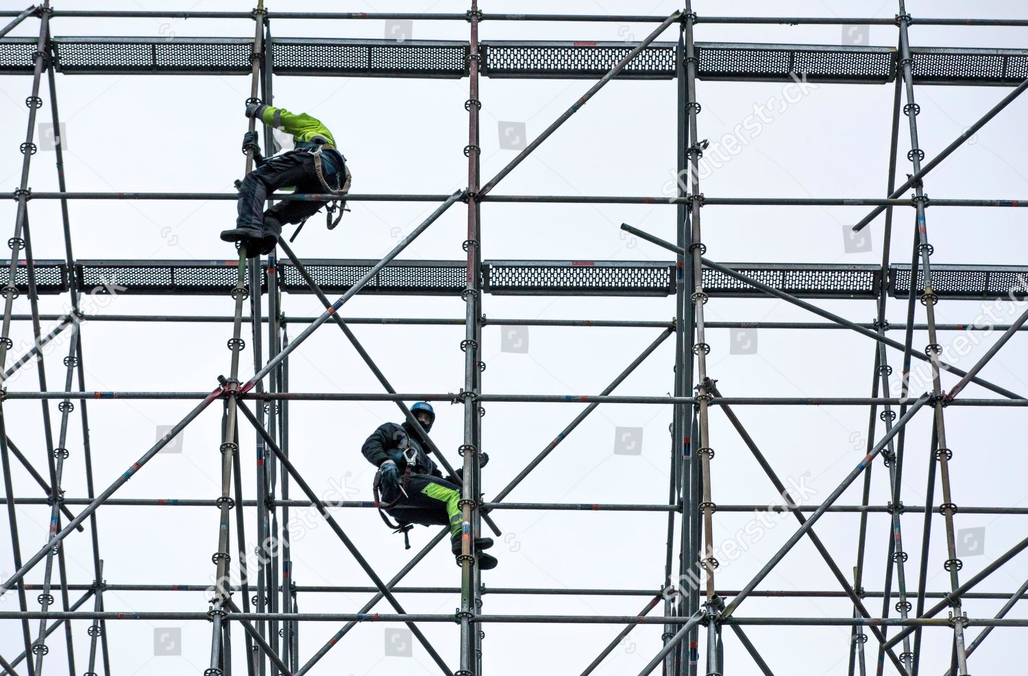 Scaffolders Work Building Large Scaffolding Work Editorial Stock Photo ...
