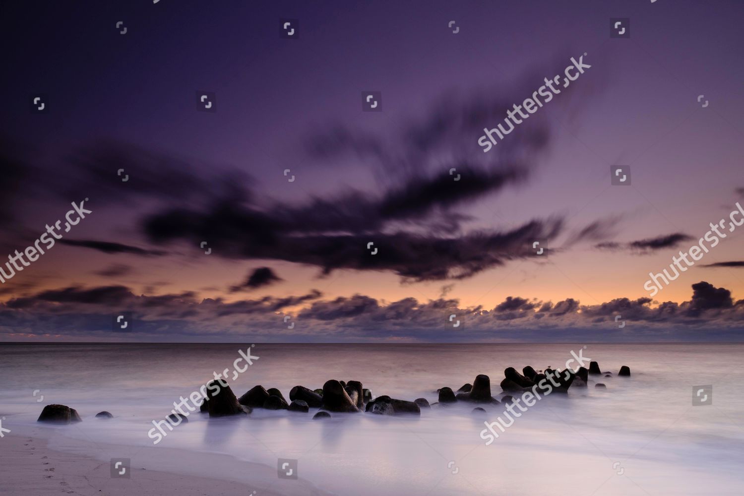 Concrete Blocks Coastal Protection On Beach Editorial Stock Photo ...