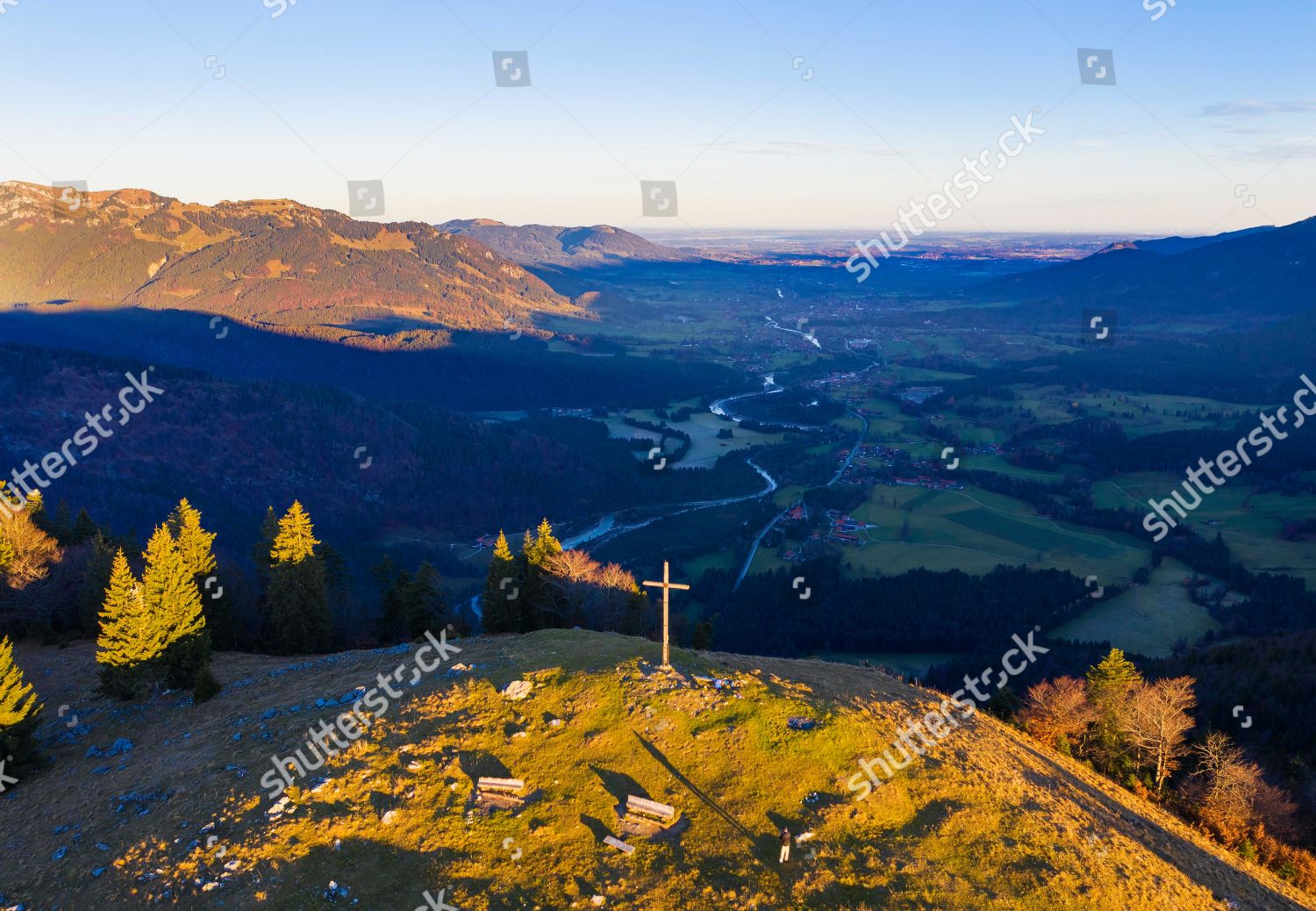 Sunrise On High Alp Near Lenggries Editorial Stock Photo - Stock Image ...