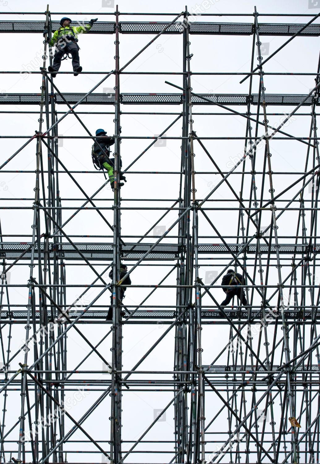 Scaffolders Work Building Large Scaffolding Work Editorial Stock Photo ...