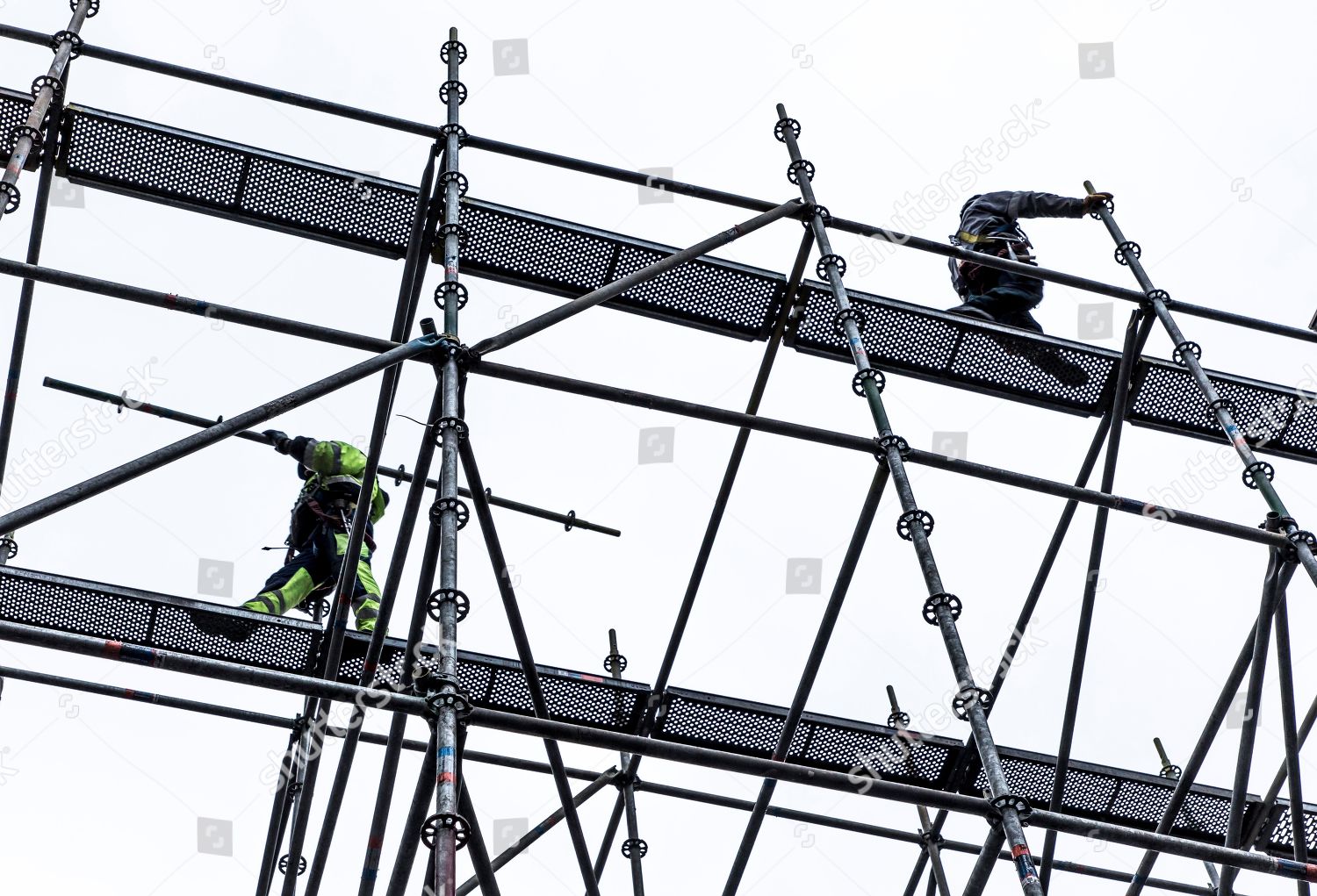 Scaffolders Work Building Large Scaffolding Work Editorial Stock Photo ...