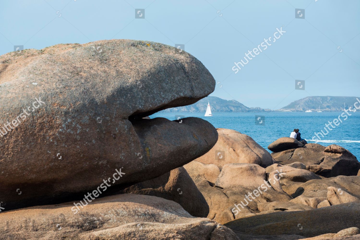 Sea Granite Rocks Tregastel Cote De Editorial Stock Photo - Stock Image ...