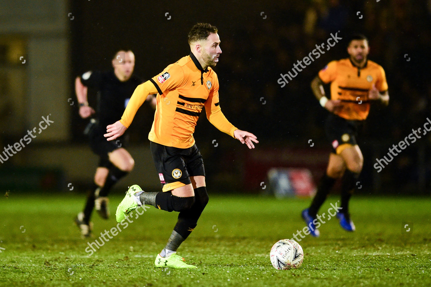 Robbie Willmott Newport County Makes Break Editorial Stock Photo ...