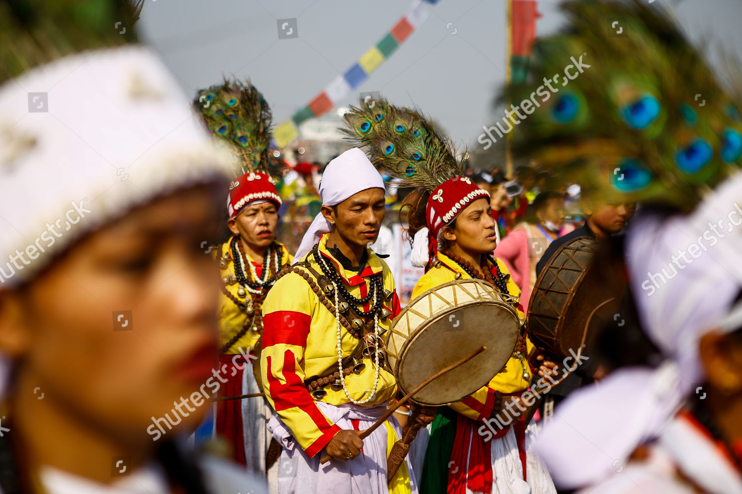 People Tamang Community Dressed Traditional Attire Editorial Stock ...