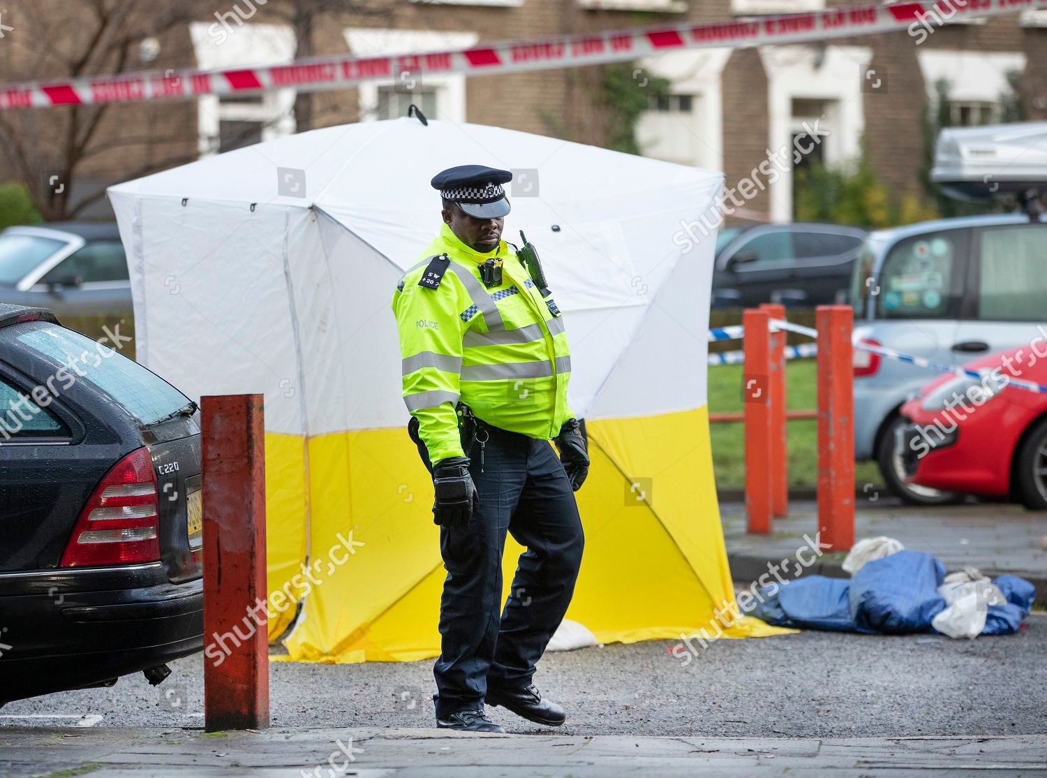 Police Evidence Tent Covers Crime Scene Editorial Stock Photo - Stock ...