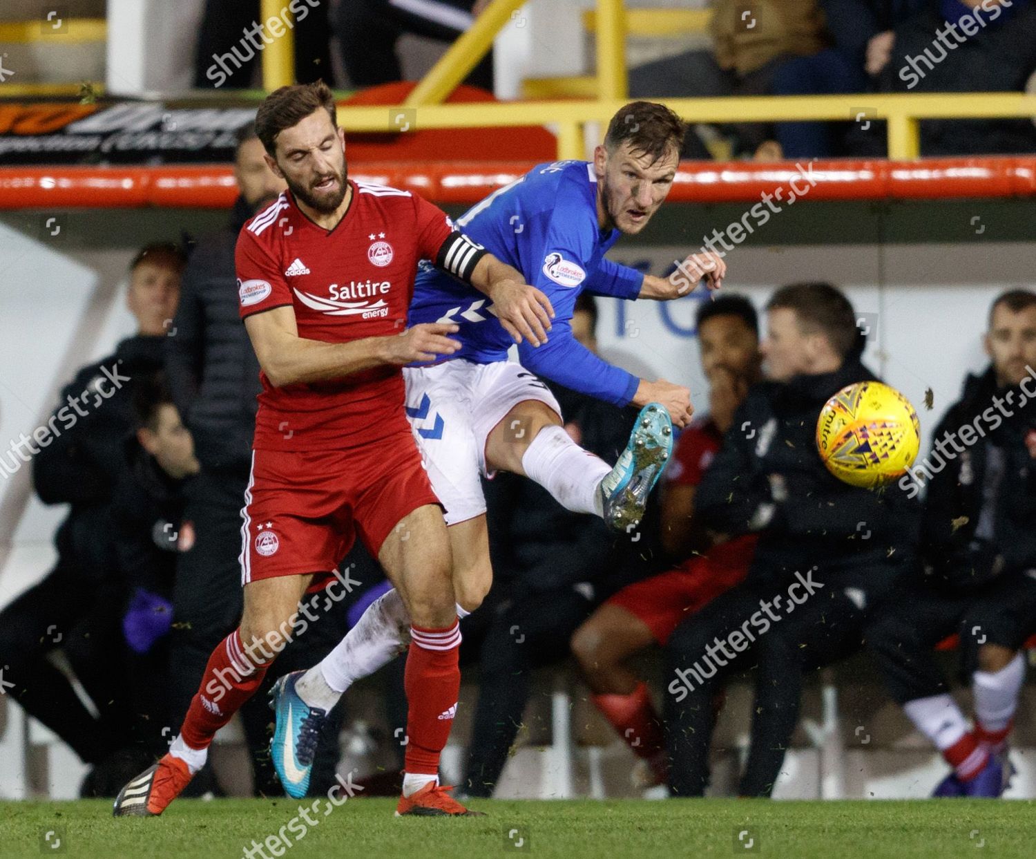 Graeme Shinnie Aberdeen Borna Barasic Rangers Editorial Stock Photo ...