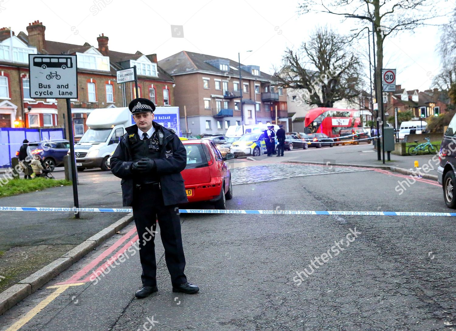 Crime Scene On Castlewood Road Hackney Editorial Stock Photo - Stock ...