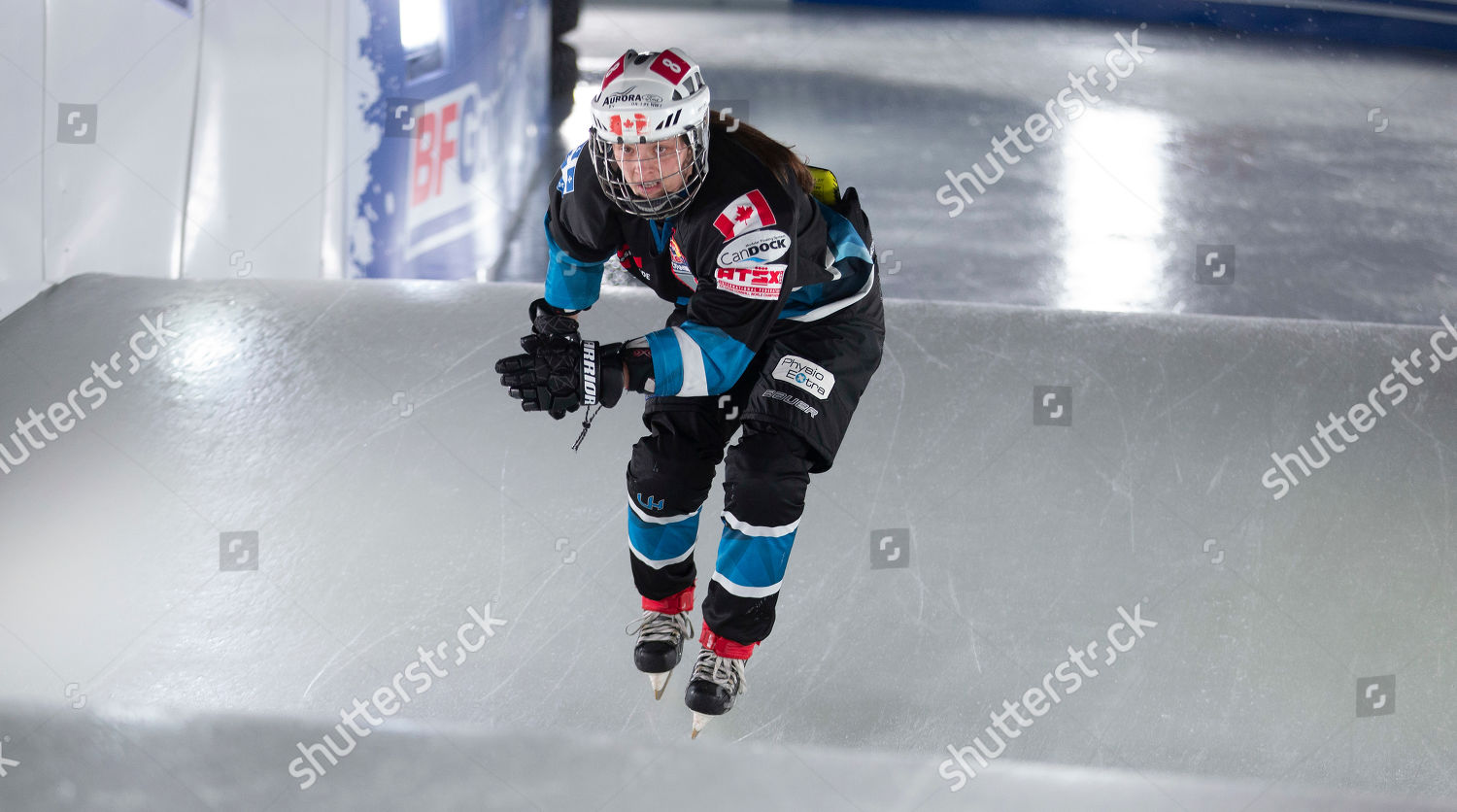 Competitor Tests Ice Track During Training Editorial Stock Photo ...