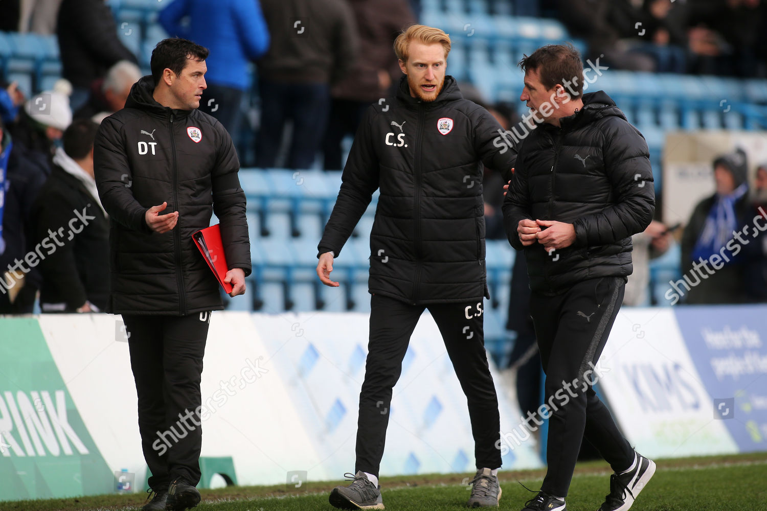 Barnsley Manager Daniel Stendel Right Chats Editorial Stock Photo ...