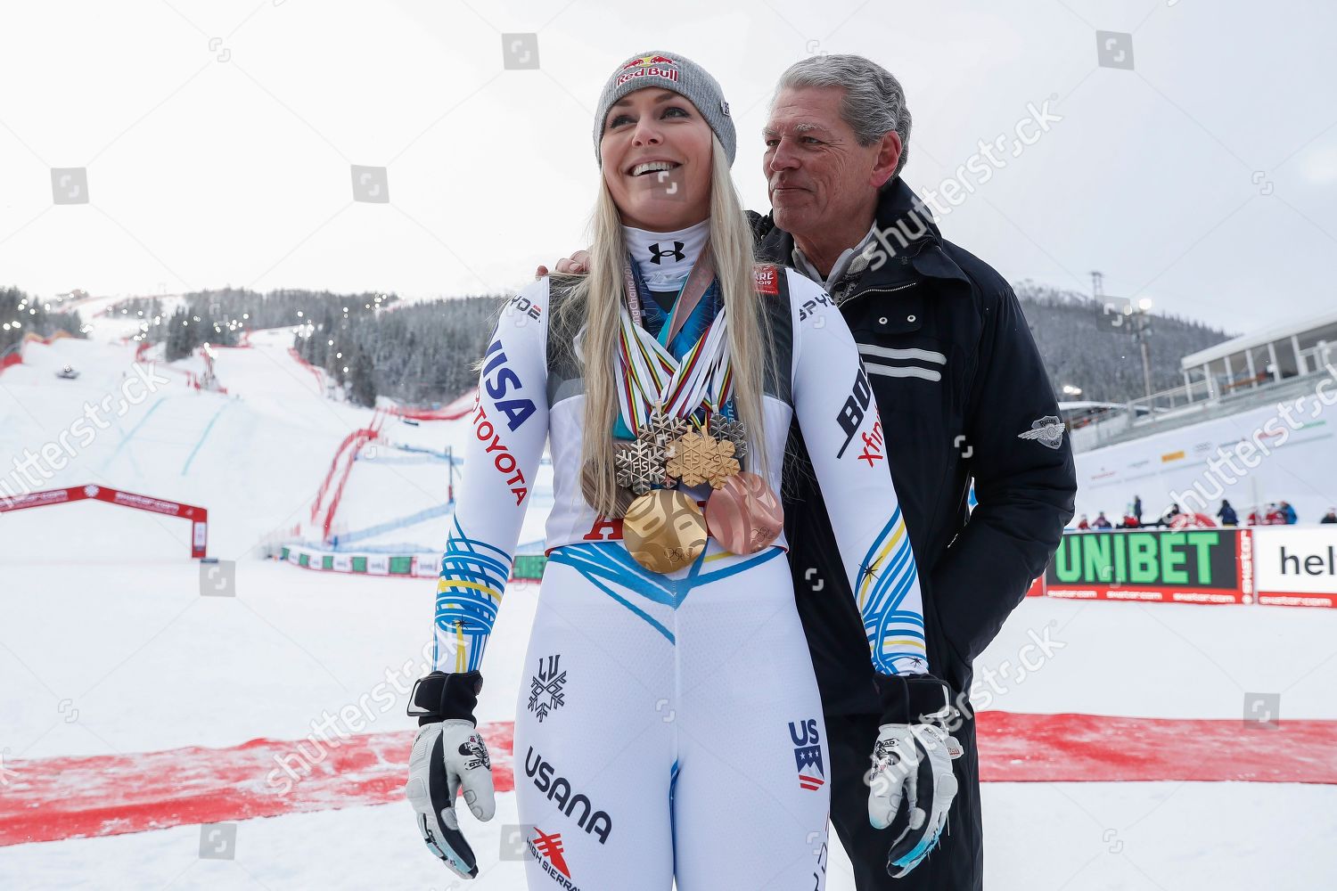 Lindsey Vonn Usa Her Father Alan Editorial Stock Photo - Stock Image ...