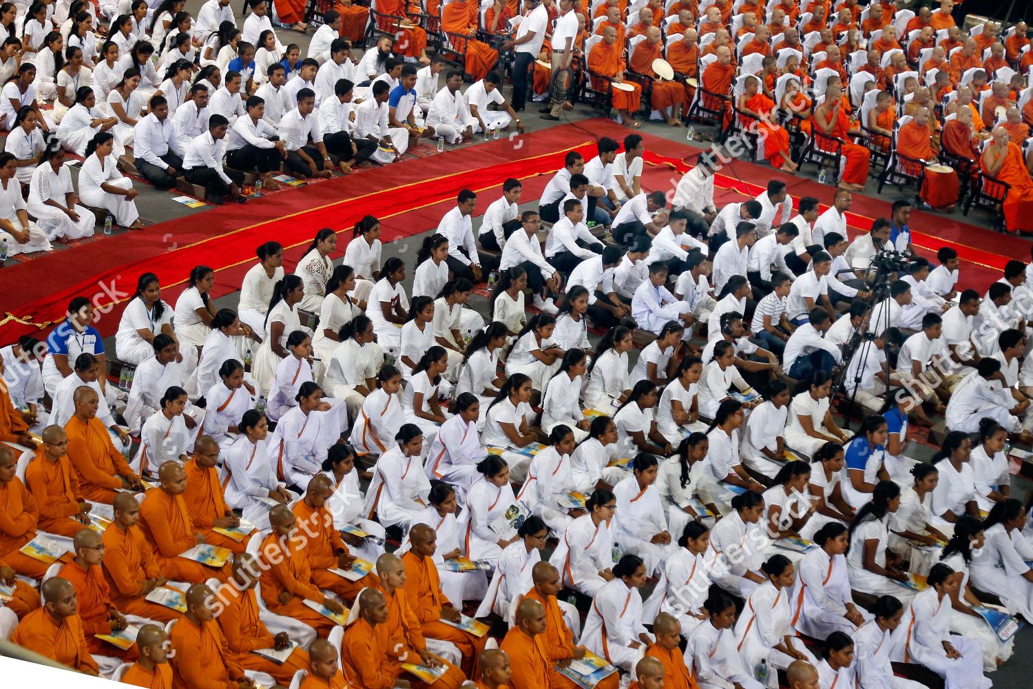 Sri Lankan Buddhist Clergy Laymen Attend Editorial Stock Photo - Stock ...