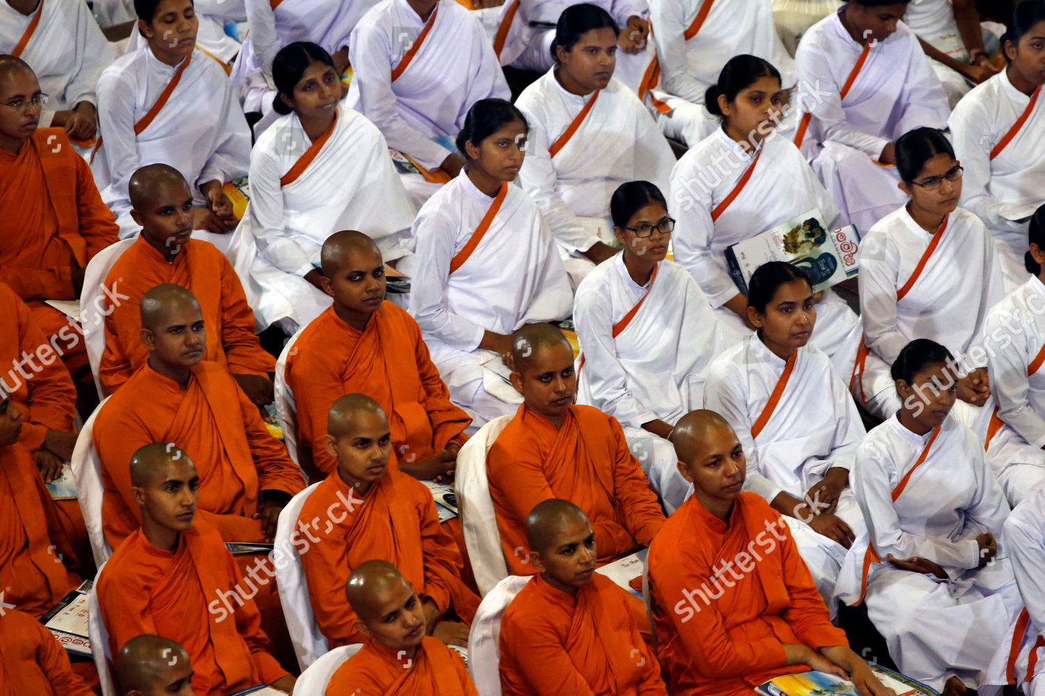 Sri Lankan Buddhist Clergy Laymen Attend Editorial Stock Photo - Stock ...
