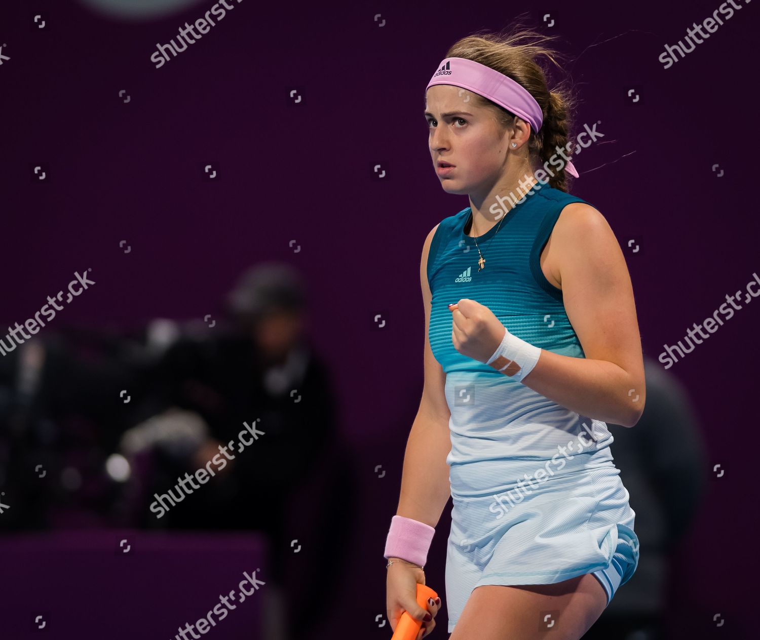 Jelena Ostapenko Latvia Action Editorial Stock Photo - Stock Image ...