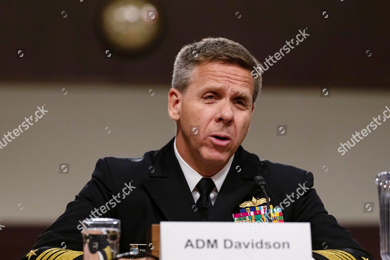 Admiral Philip S Davidson Commander United Editorial Stock Photo ...