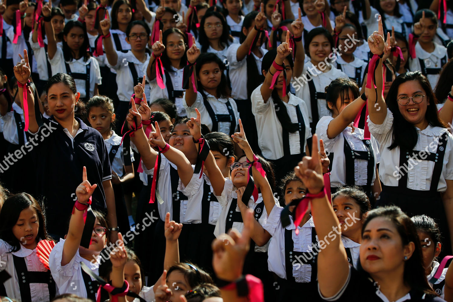 Filipino Students Dance During One Billion Editorial Stock Photo ...