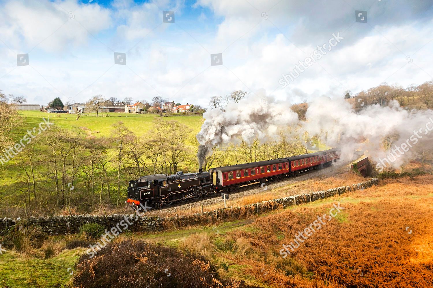 1956 Locomotive 80136 Pulls Pullman Service Editorial Stock Photo ...