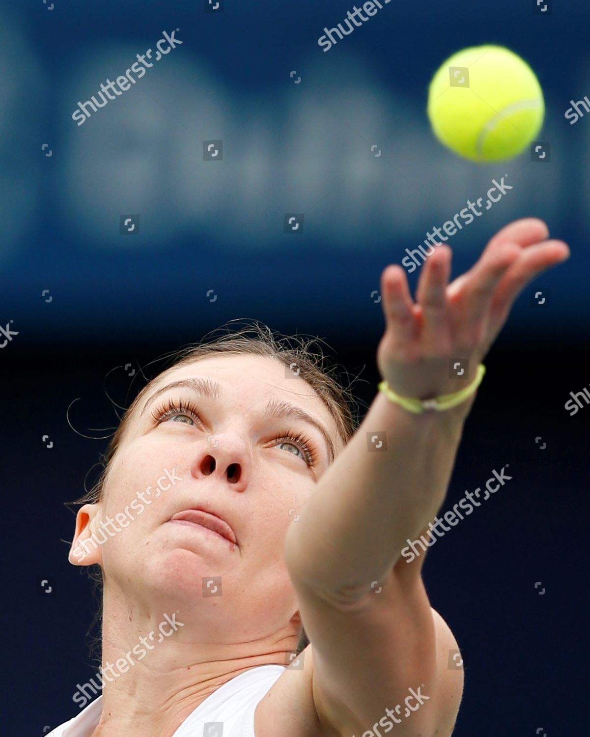 Simona Halep Romania Action Against Eugenie Editorial Stock Photo ...