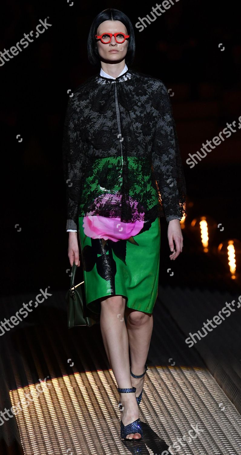 Model Presents Creation By Prada During Editorial Stock Photo - Stock ...
