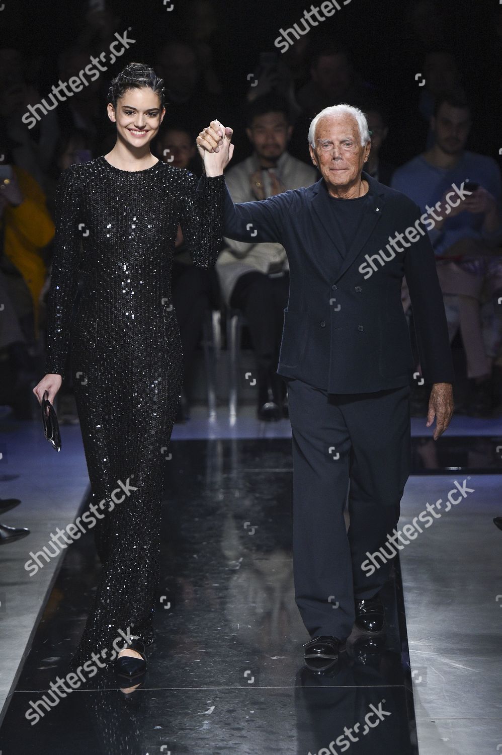 Giorgio Armani Model On Catwalk Editorial Stock Photo - Stock Image ...
