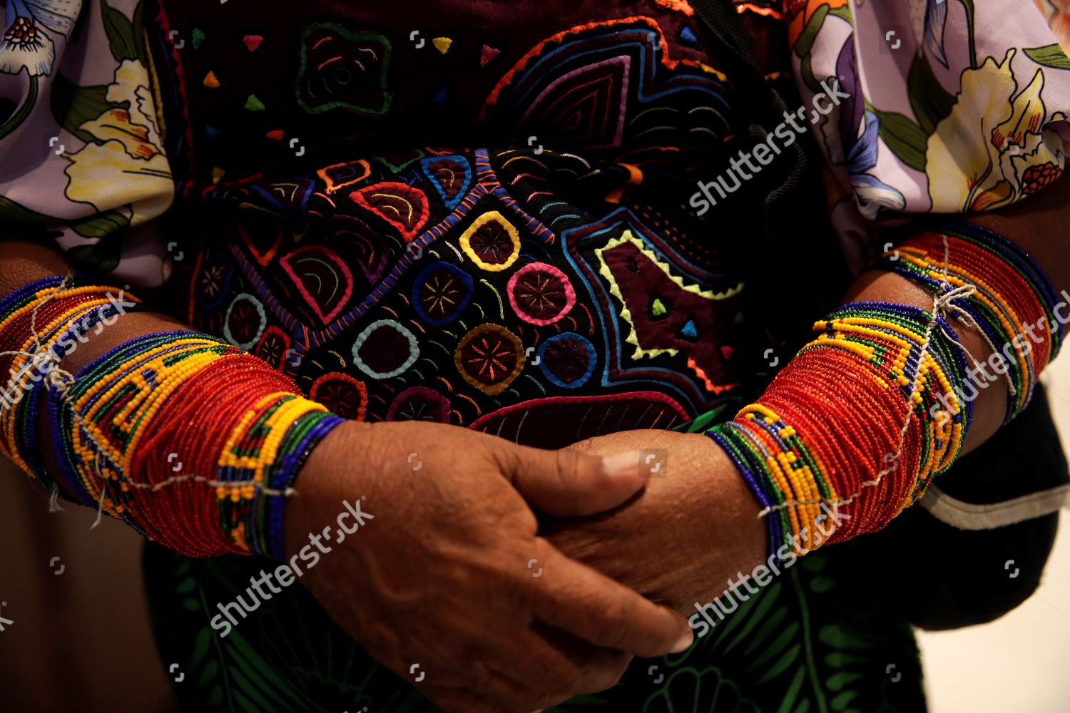 Guna Indigenous Woman Wears Mola During Editorial Stock Photo - Stock ...