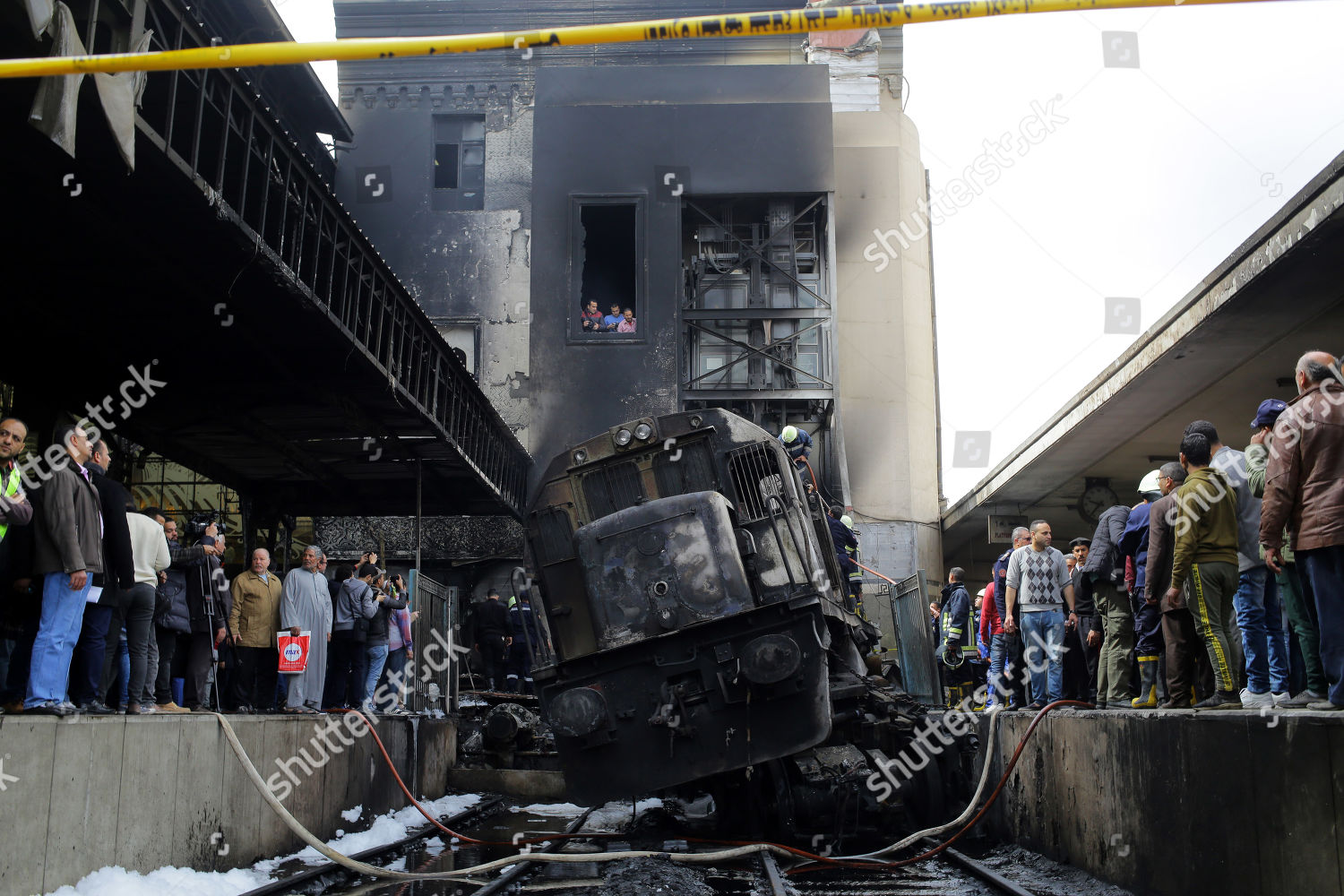 Burntout Train Engine Rests On Tracks Editorial Stock Photo - Stock ...