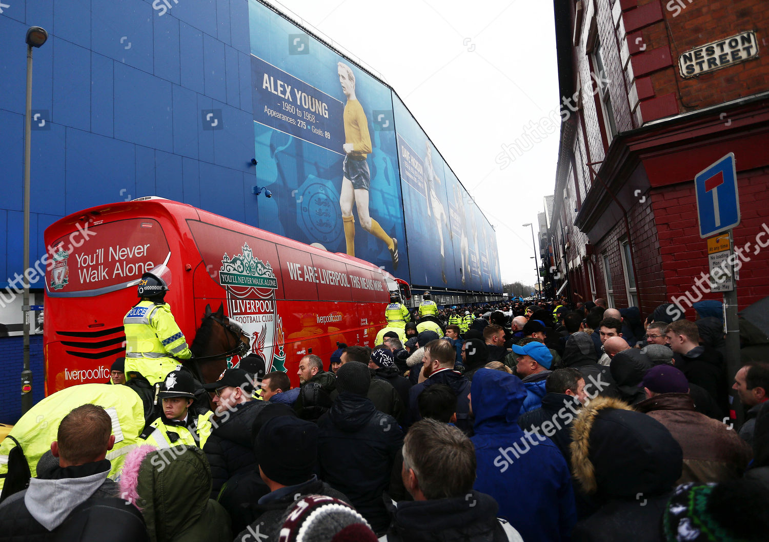 Liverpool Team Bus Arrives Ahead Game Editorial Stock Photo - Stock ...
