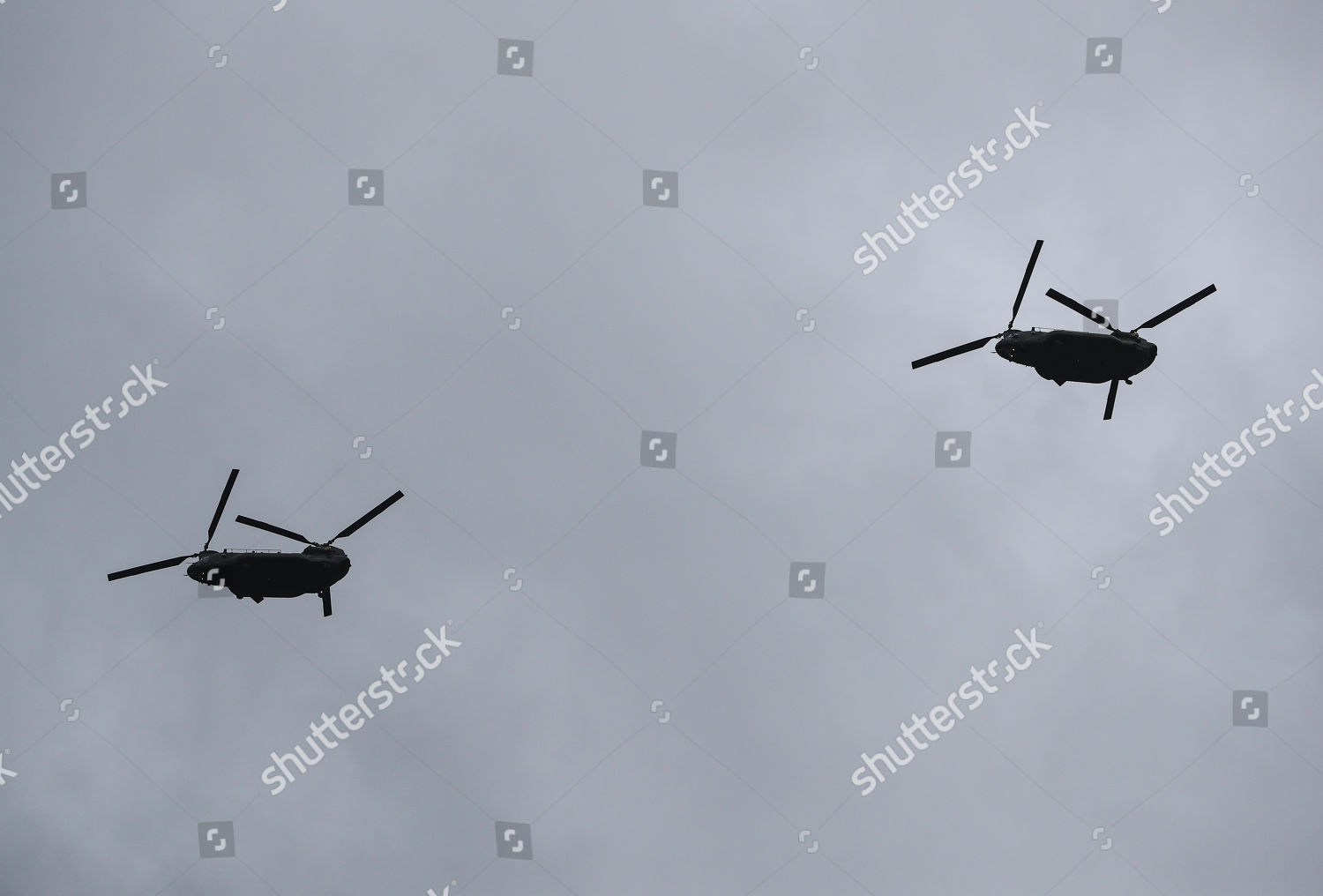 Chinook Helicopters Fly Over London Editorial Stock Photo - Stock Image ...