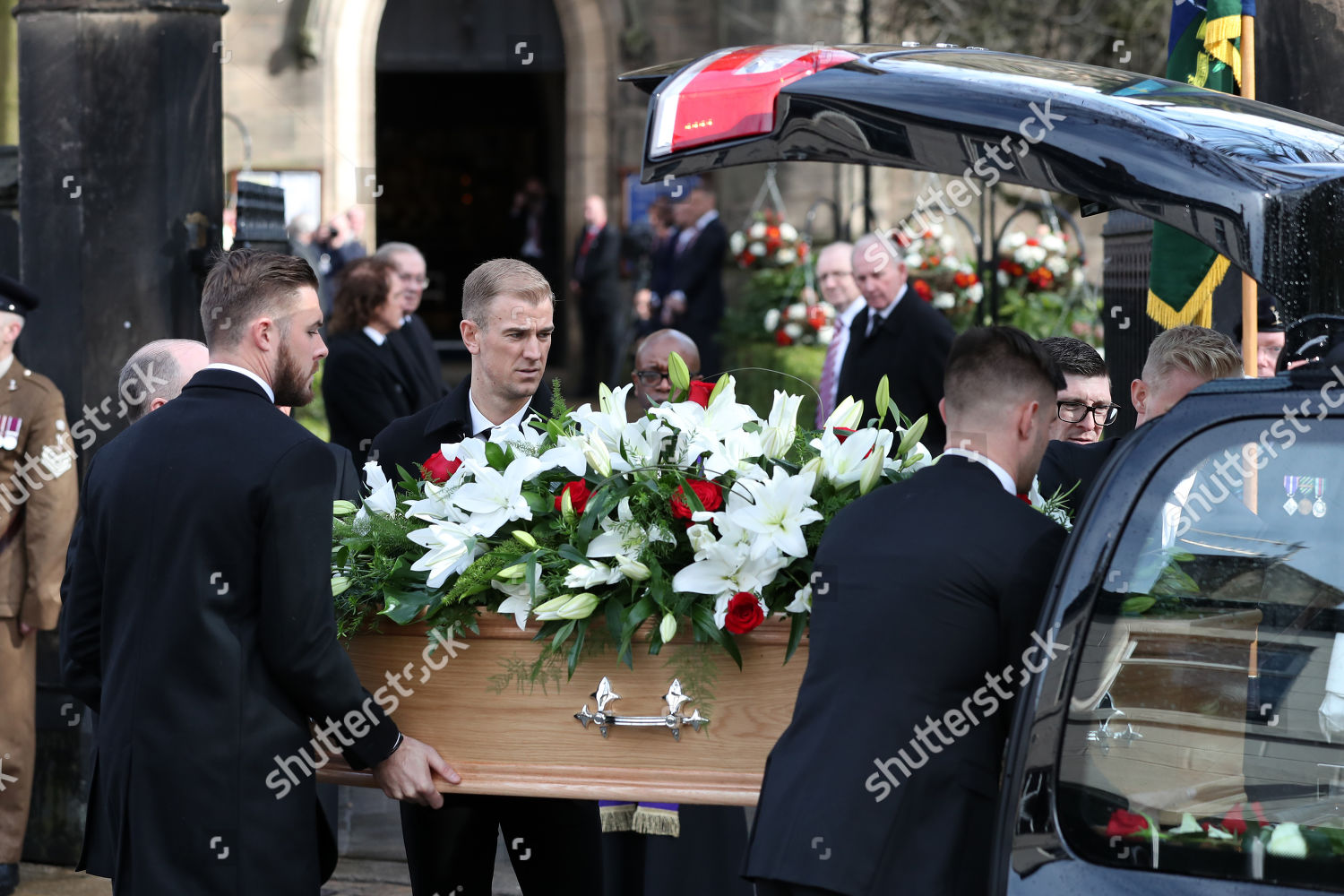 Gordon Banks Coffin Removed Hearse By Editorial Stock Photo - Stock ...